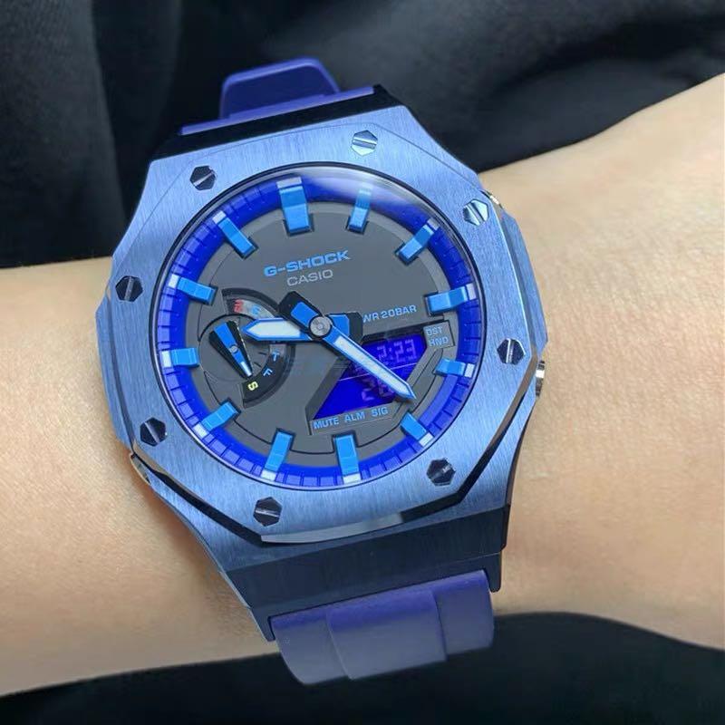 Casioak V2 Blue titanium blue gunmetal color new bezel for Casio gshock ...