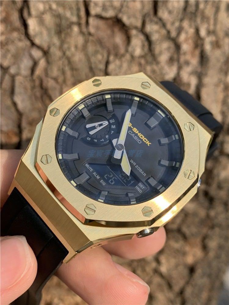 Casioak V2 Blue titanium blue gunmetal color new bezel for Casio gshock ...