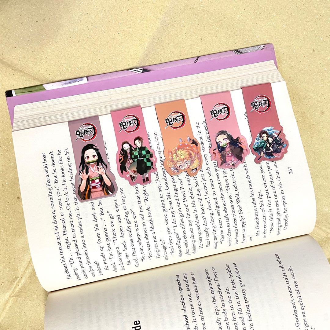 Demon slayer magnetic bookmarks, Hobbies & Toys, Stationary & Craft ...