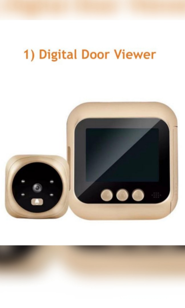 Digital door peephole viewer camera, Furniture & Home Living, Security ...
