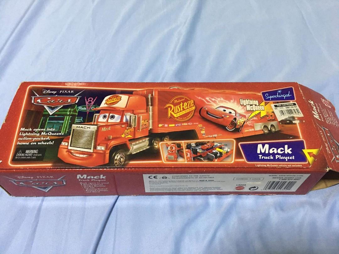 Disney Pixar Cars- Mac Truck w/ Lightning Mcqueen, Hobbies & Toys, Toys ...