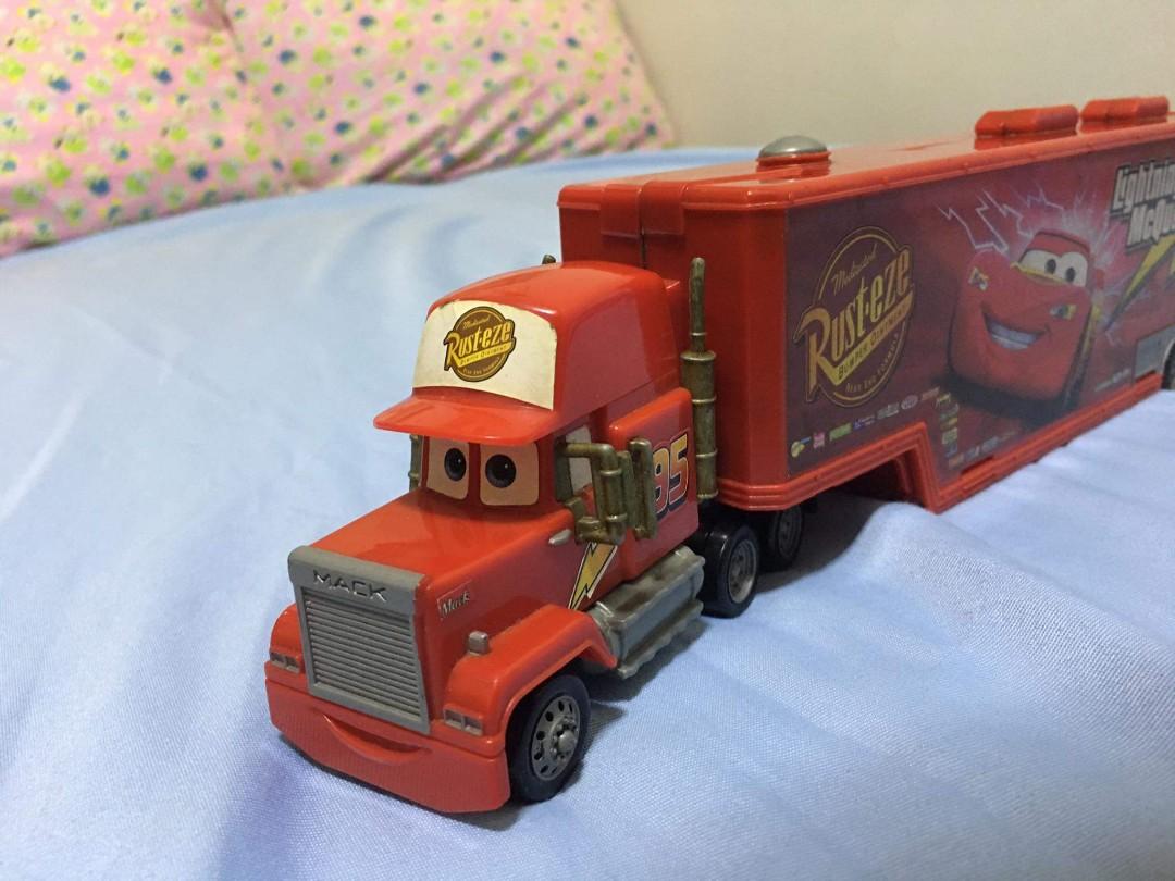 Disney Pixar Cars- Mac Truck w/ Lightning Mcqueen, Hobbies & Toys, Toys ...