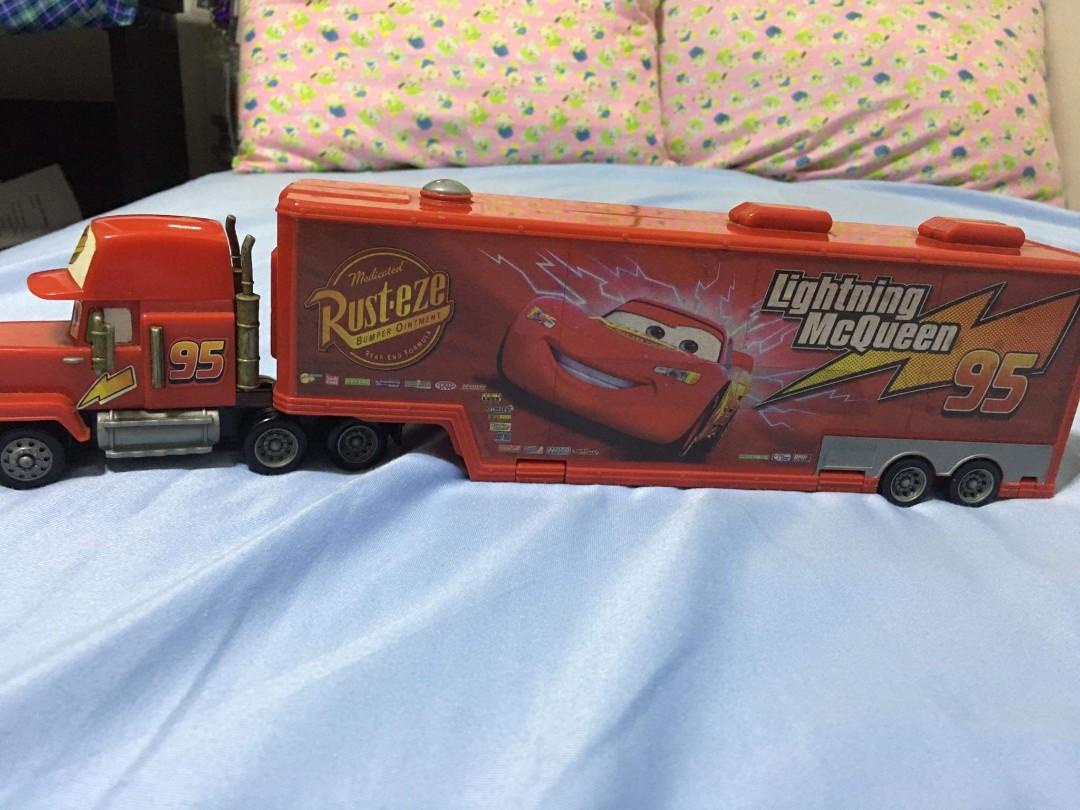 Disney Pixar Cars- Mac Truck w/ Lightning Mcqueen, Hobbies & Toys, Toys ...