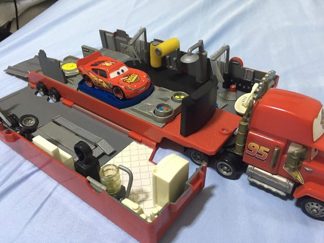 Disney Pixar Cars- Mac Truck w/ Lightning Mcqueen, Hobbies & Toys, Toys ...
