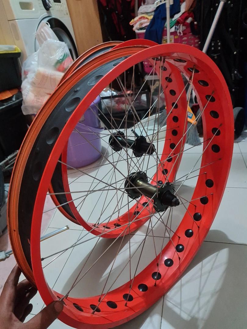Fatbike, wheels set, 26 inch rim, Sports Equipment, Bicycles & Parts ...