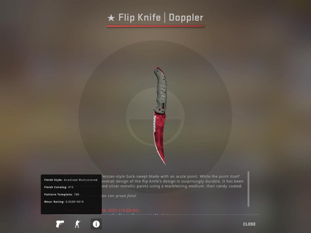 Flip Knife | Doppler Ruby FN, Video Gaming, Gaming Accessories, Game ...