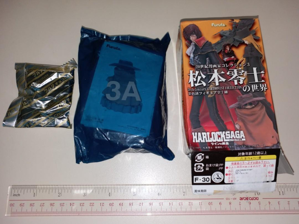 Furuta 松本零士之世界《3A 銀河鐵道999-星野鐵郎》有盒(盒殘七成新)有內袋(公仔全新未拆開袋) 20世紀漫畫家 Collection 第3輯 懷舊菓子玩具，市面難尋, 千金難買童年 ...