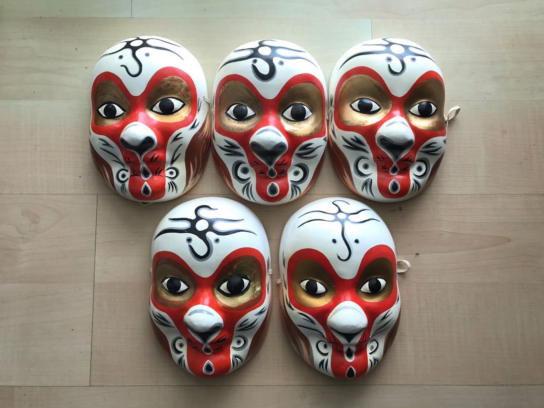 Japanese style mask (set of 5), Hobbies & Toys, Toys & Games on Carousell