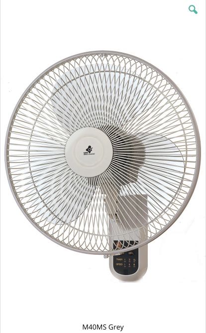 KDK M40MS 40cm Wall Fan with remote control (grey colour), Furniture ...
