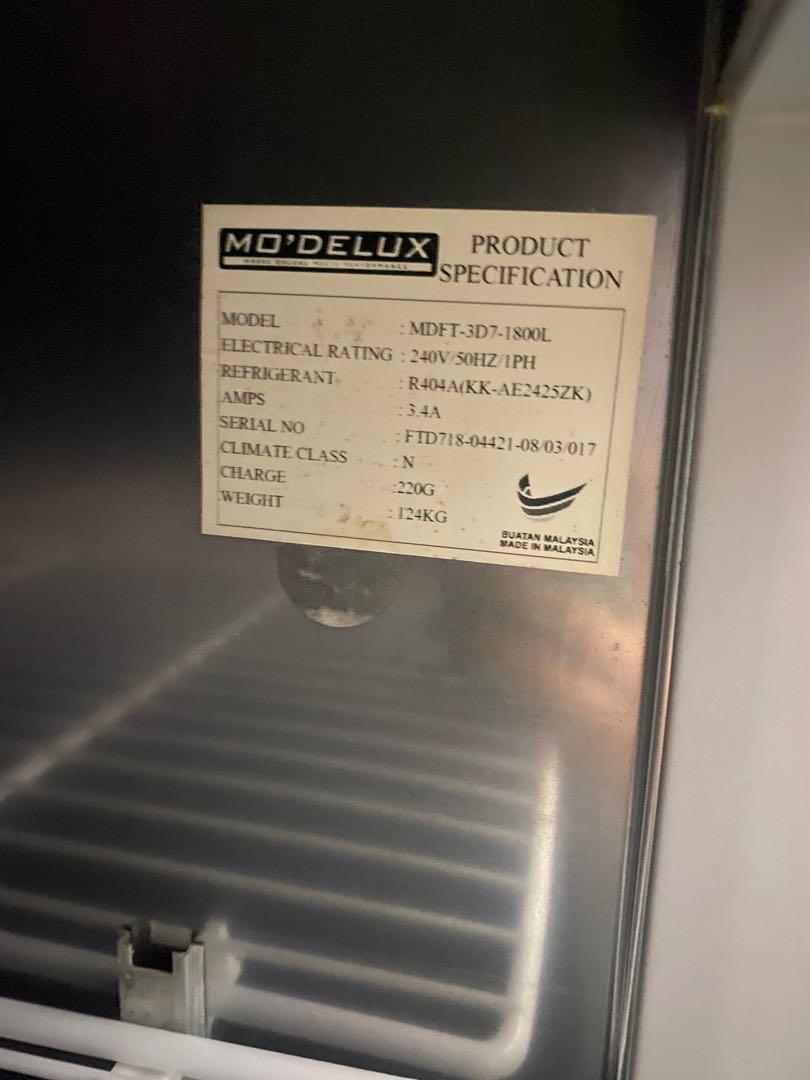 Modelux 3 Door Counter Chiller, Home Appliances, Kitchenware on Carousell