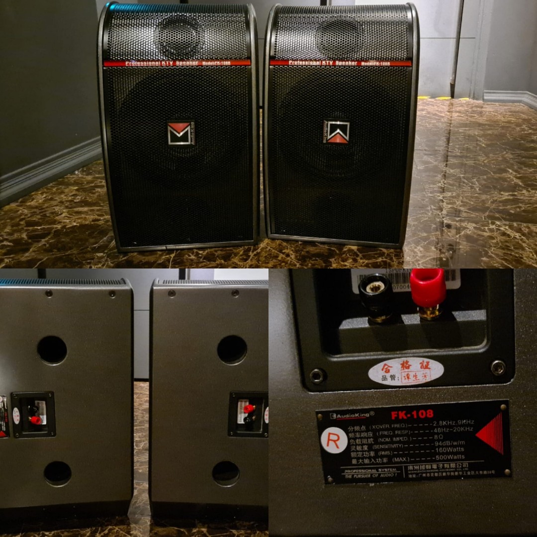Audio King FK-108 pair. Professional Karaoke speakers, Audio, Other ...