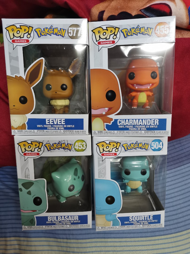Set - OOB / BIB Pokemon Funko Pop Charmander Squirtle Bulbasaur Eevee ...