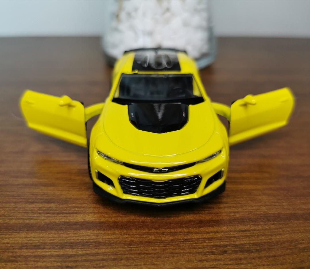 1/39 Chevrolet Camaro ZL1 Bumblebee Diecast Scale Model Toy Car Color ...