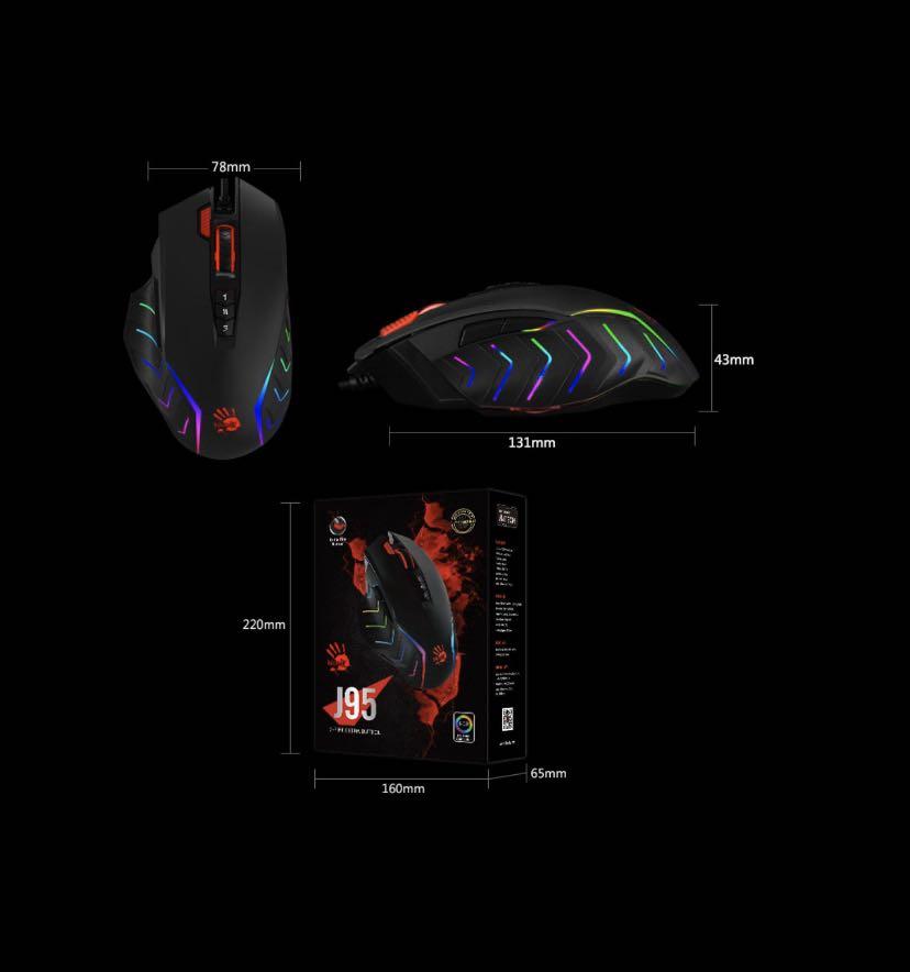 Bloody gaming mouse J95s (Brand new), Computers & Tech, Parts ...