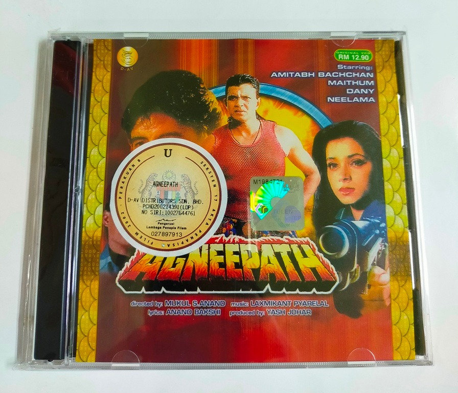 Bollywood Hindi Movie Agneepath Original VCD 1990 Film Amitabh Bachchan ...