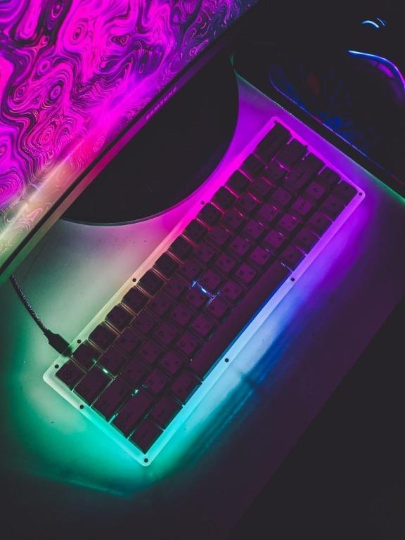 Custom Mechanical Keyboard Acrylic Stack CX 60 Keyboard with Gateron ...