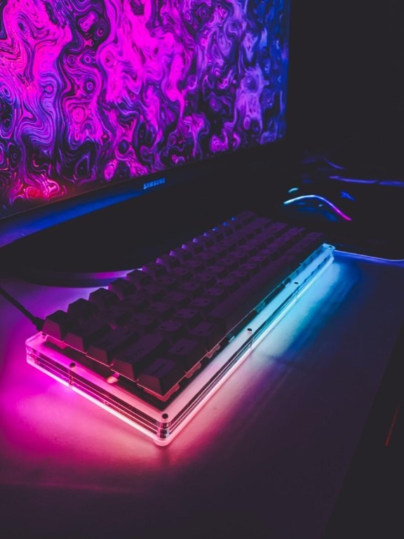 Custom Mechanical Keyboard Acrylic Stack CX 60 Keyboard with Gateron ...