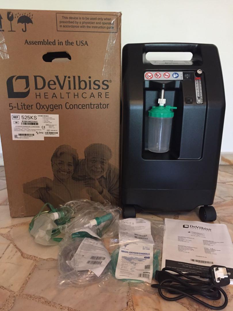 DeVilbiss 5-Liter Oxygen Concentrator, Health & Nutrition, Assistive ...