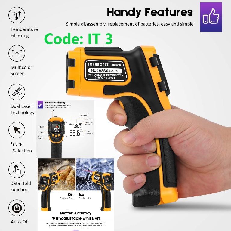 Eventek Infrared Thermometer, Helect Infrared Thermometer, Sovarcate ...