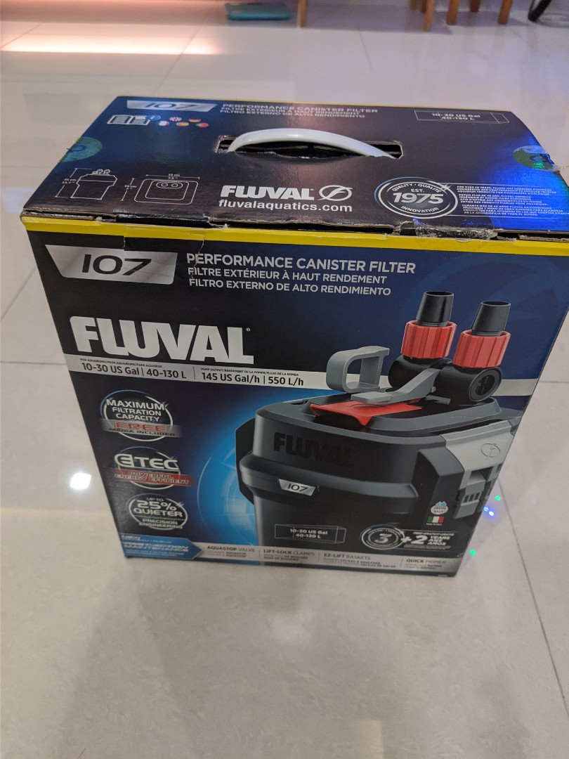 Fluval 107 External Canister Filter, Pet Supplies, Homes & Other Pet ...