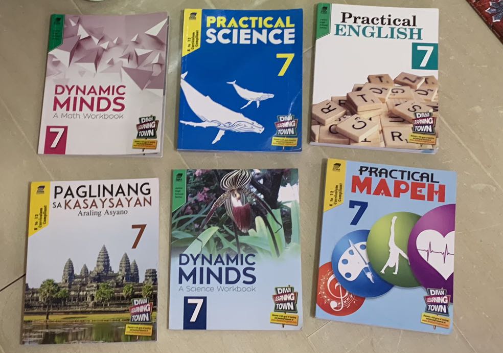 Grade 7 workbooks (math science mapeh english filipino), Hobbies & Toys ...