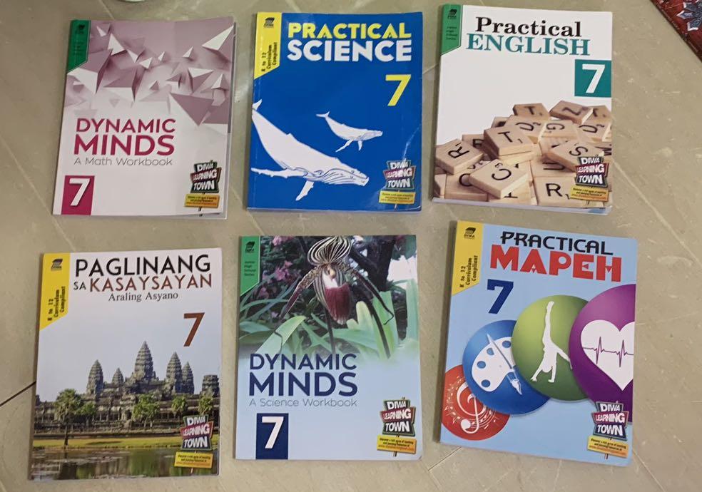 Grade 7 workbooks (math science mapeh english filipino), Hobbies & Toys ...