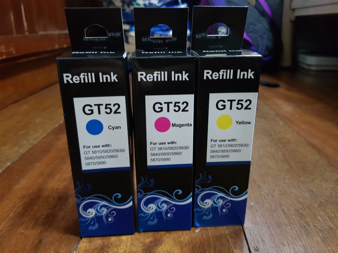 HP deskjet ink printers Premium GT1/GT52 90ml, Computers & Tech ...