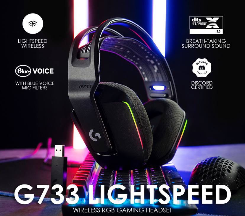 Logitech G733 Lightspeed headset, Audio, Headphones & Headsets on Carousell