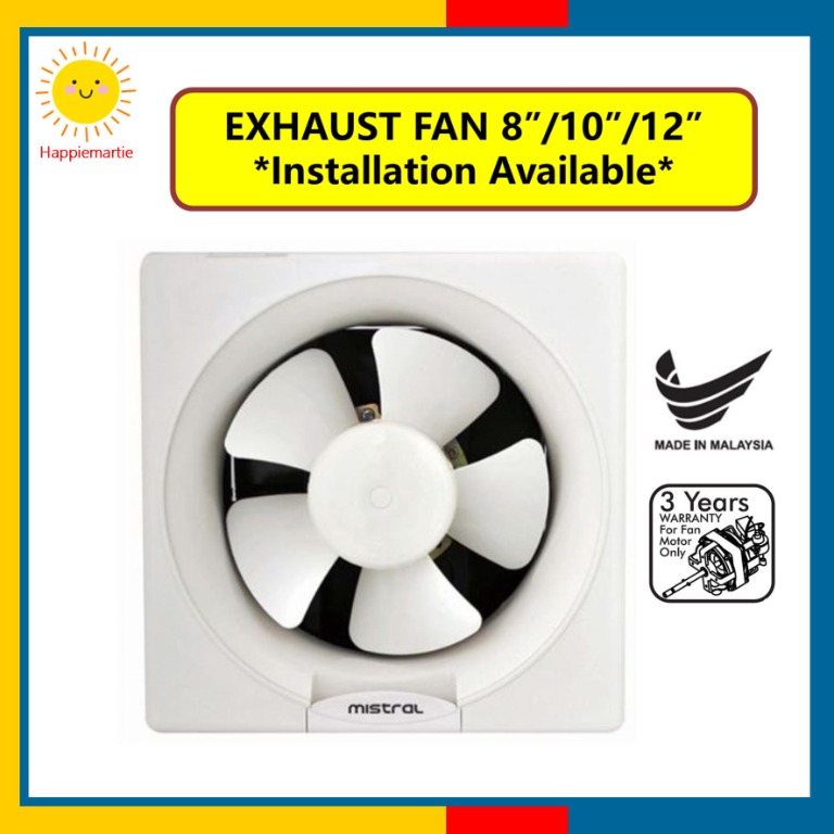 Mistral 8"/10"/12" Exhuast Fan *PM INSTALLATION*, Furniture & Home ...