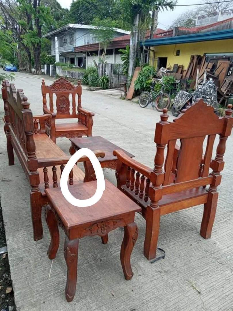 Narra sala set, Furniture & Home Living, Furniture, Chairs on Carousell