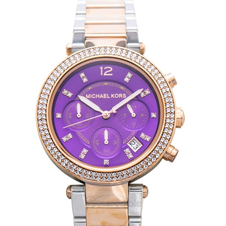 [NEW] Michael Kors Parker Chronograph Two-Tone Stainless Steel Watch ...