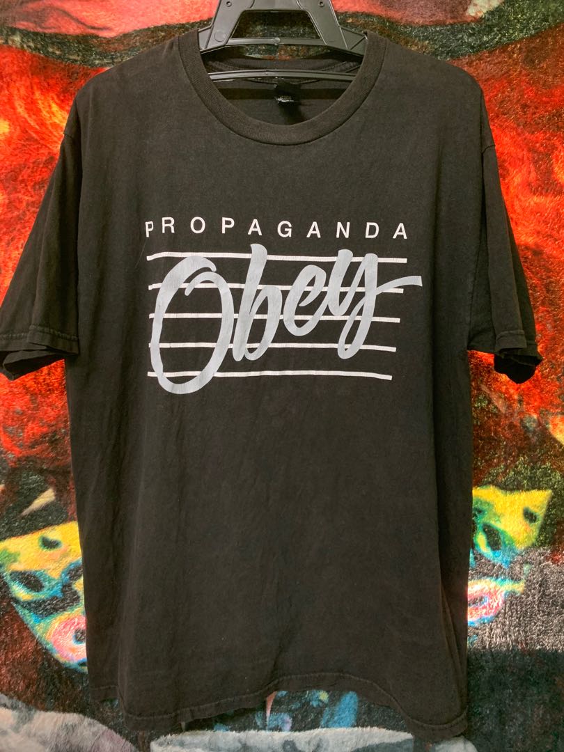 Obey Propaganda Shirt, Men's Fashion, Tops & Sets, Tshirts & Polo Shirts on Carousell