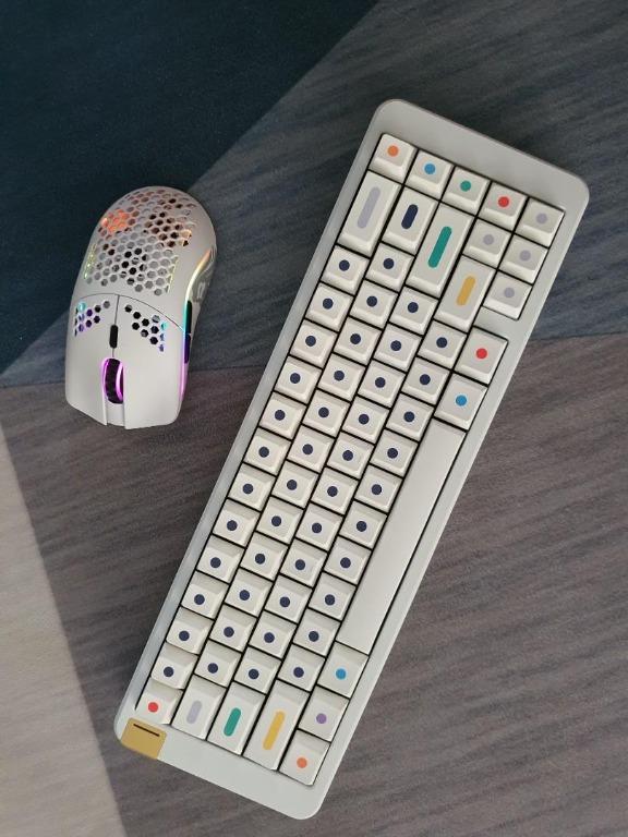 PBT Keycaps Dots Black White Grey Navy Blue Pastel colorway mechanical ...