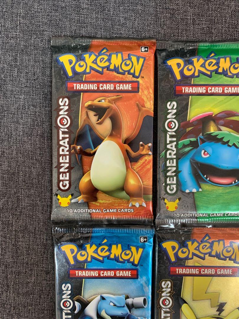 Pokemon Generations Booster Packs set of 4 PSA Charizard Pikachu ...