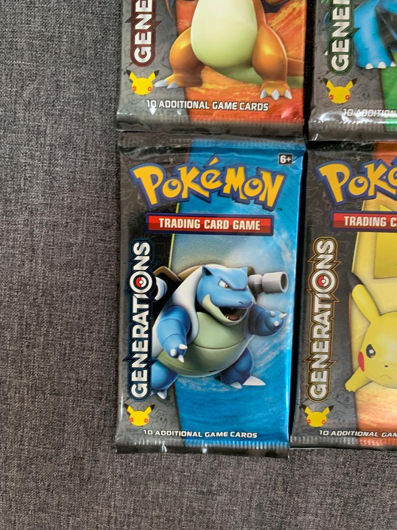 Pokemon Generations Booster Packs set of 4 PSA Charizard Pikachu ...