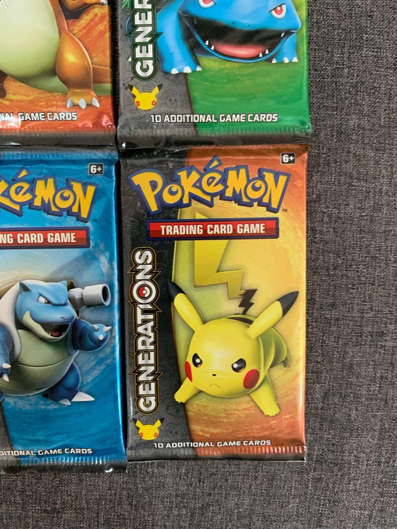 Pokemon Generations Booster Packs set of 4 PSA Charizard Pikachu ...