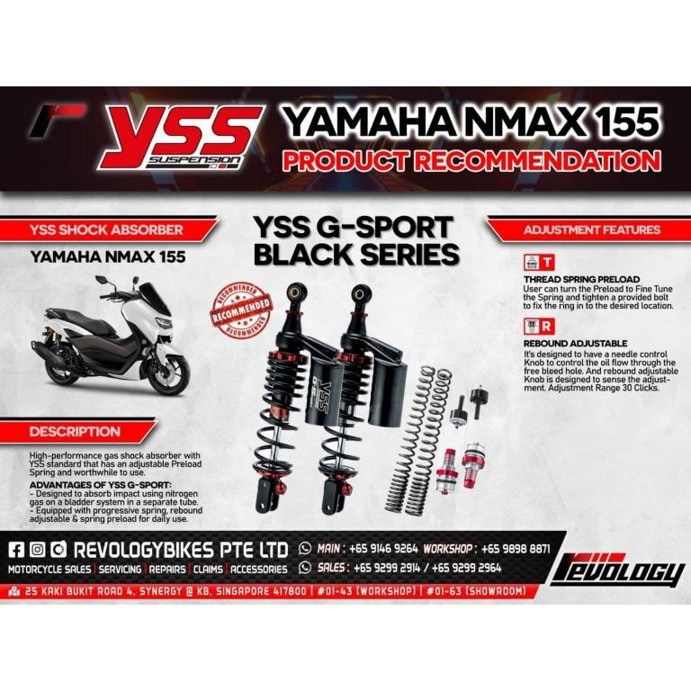 YAMAHA NMAX 155 YSS SUSPENSION SHOCK ABSORBER FRONT FORK UPGRADE KIT ...