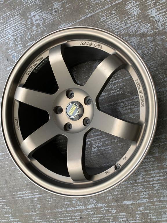 18" Taiwan Sports Rim TE37SL, Car Accessories, Tyres & Rims on Carousell