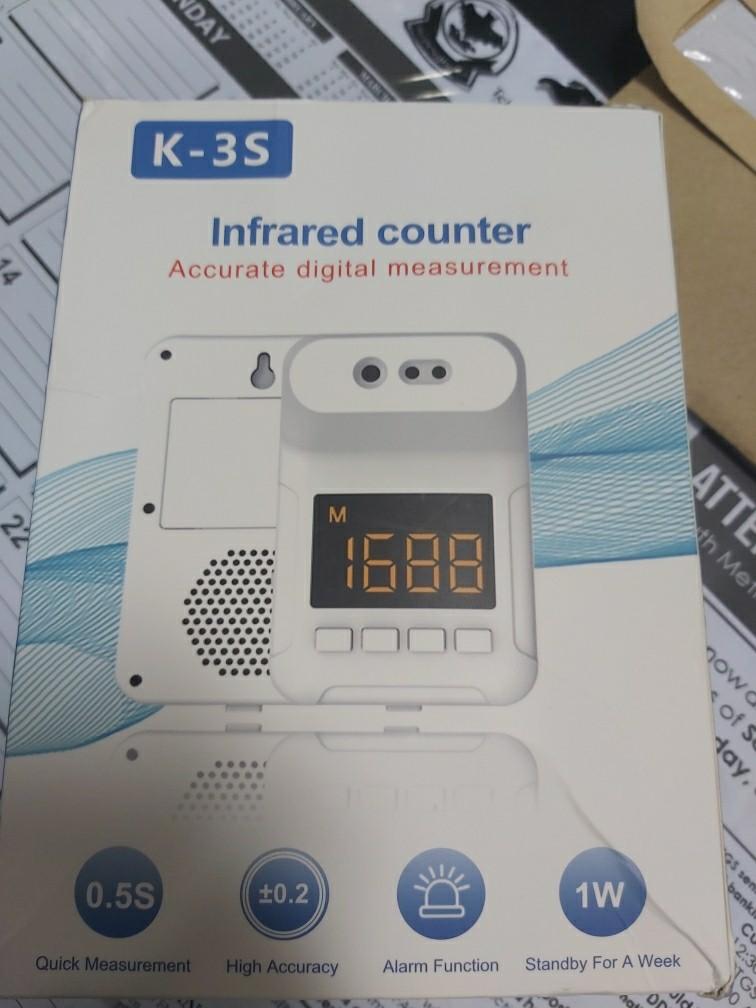 2 in 1 K3S Smart Thermometer Scanner Plus 1000ml Automatic Alcohol ...