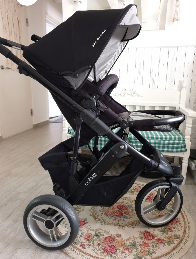 ABC Design Cobra Black Stroller Made in Germany, Babies & Kids, Infant ...