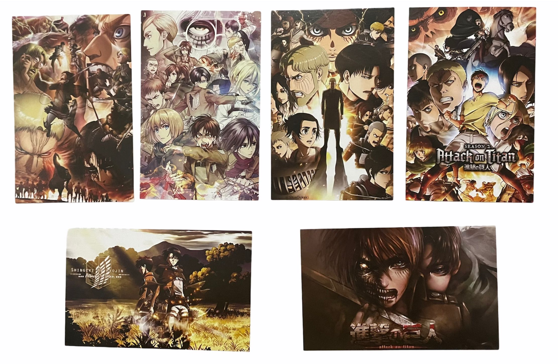 Attack on titan Shingeki no kyojin Anime post cards wall decor, Hobbies ...