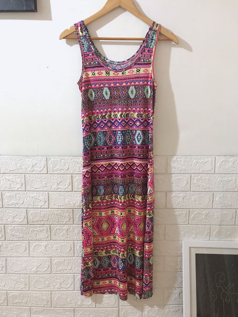 Aztec Maxi Dress, Women's Fashion, Dresses & Sets, Dresses on Carousell