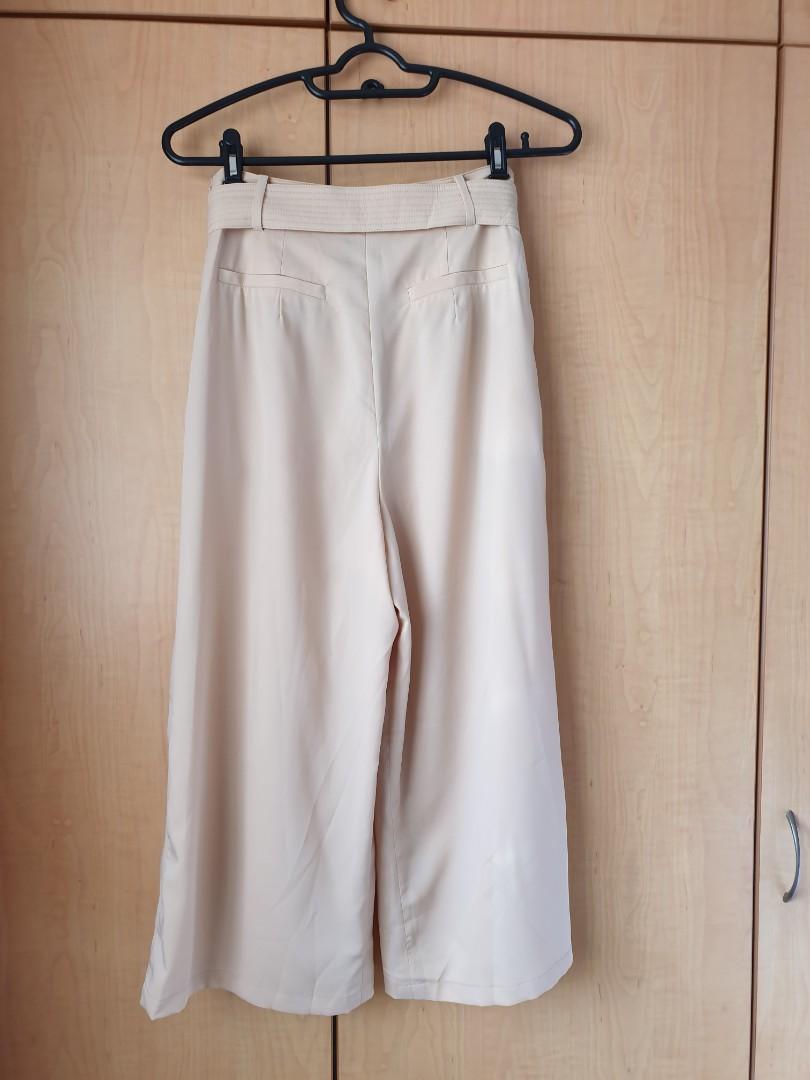 Beige Culottes, Women's Fashion, Bottoms, Other Bottoms on Carousell