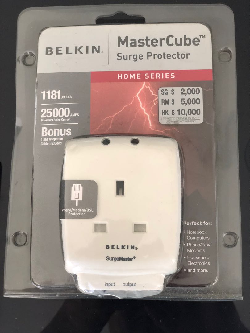 Belkin Master Cube Surge Protector, TV & Home Appliances, Electrical ...