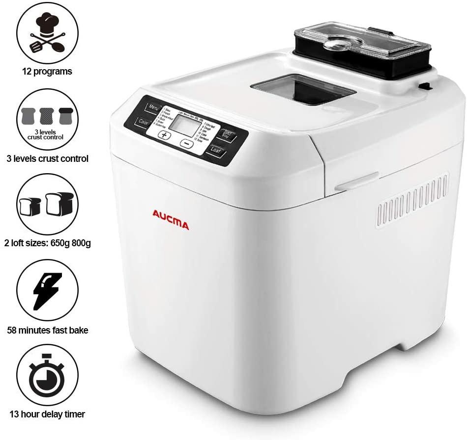 Branded AUCMA Automatic Bread Maker Gluten Free Menu Bread Maker ...