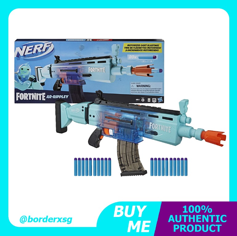 Hasbro Nerf Fortnite AR-Rippley Motorized Elite Dart Blaster, Hobbies ...