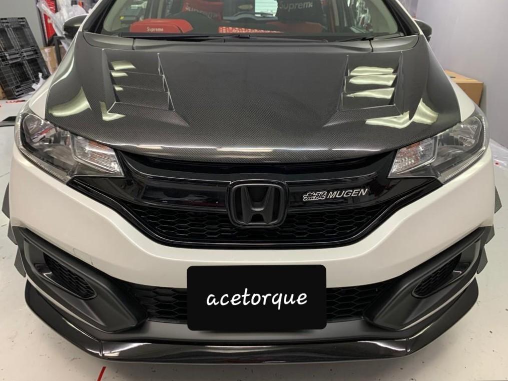 Honda Fit Jazz GK3 GK5 GP5 Carbon Fibre Bonnet Hood, Car Accessories ...