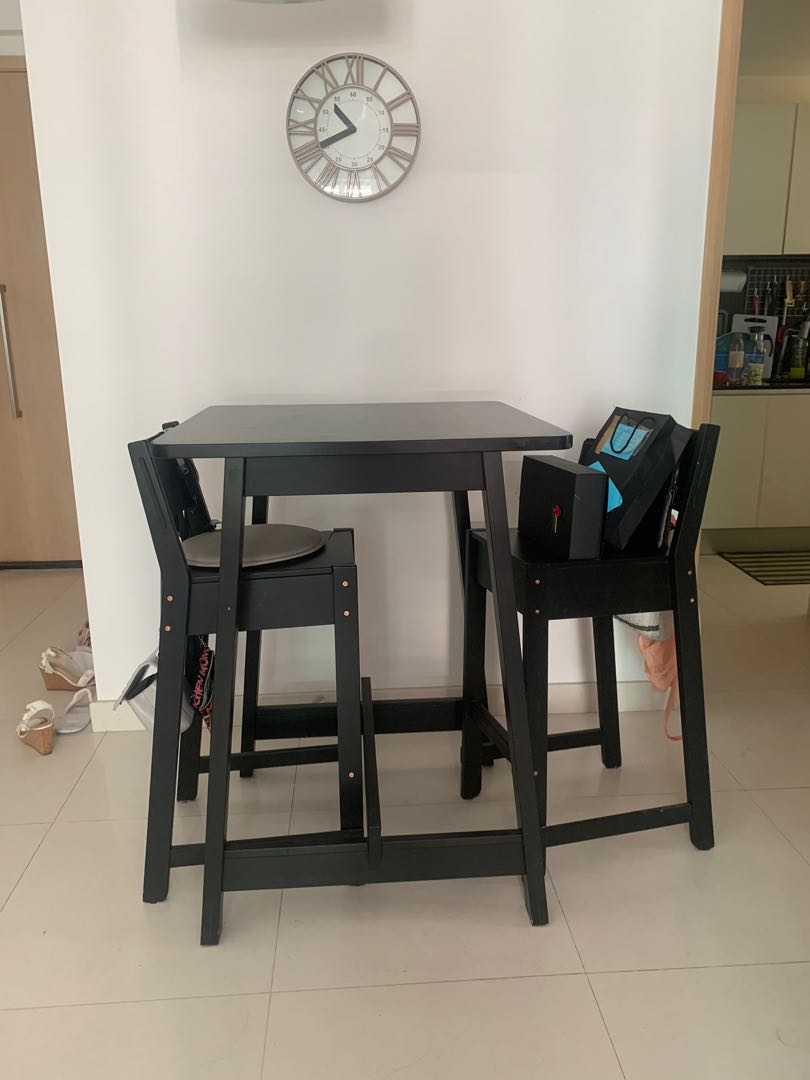 IKEA Norraker Bar Table and Chairs, Furniture & Home Living, Furniture ...