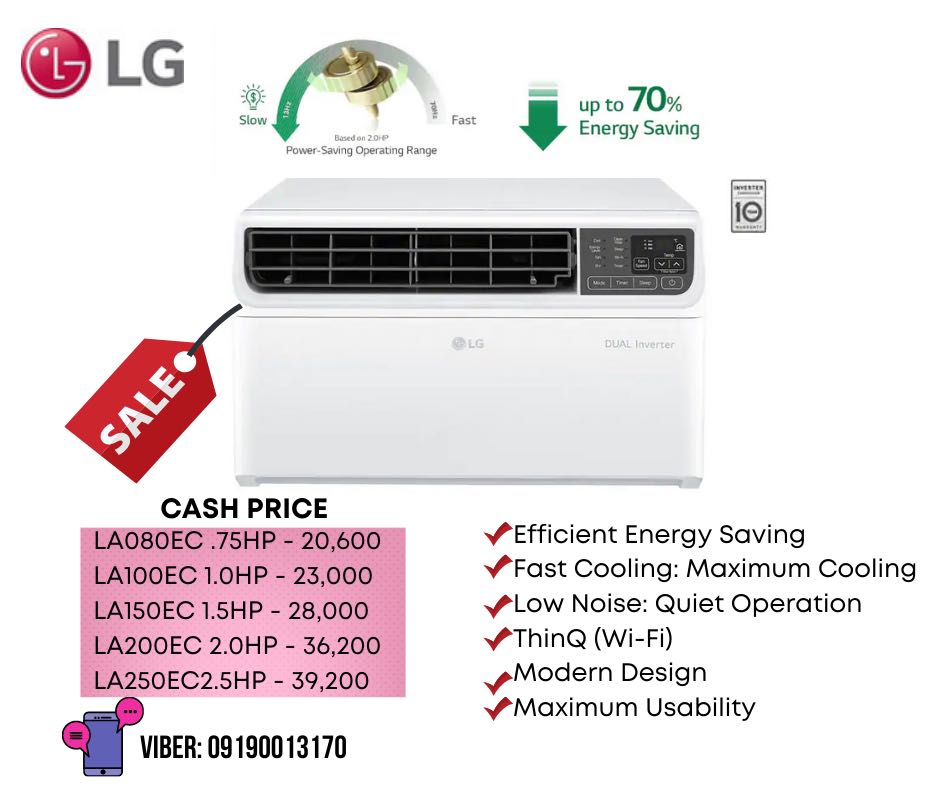 NEW PRICE !!! LG DUAL INVERTER WINDOW TYPE, TV & Home Appliances, Air ...