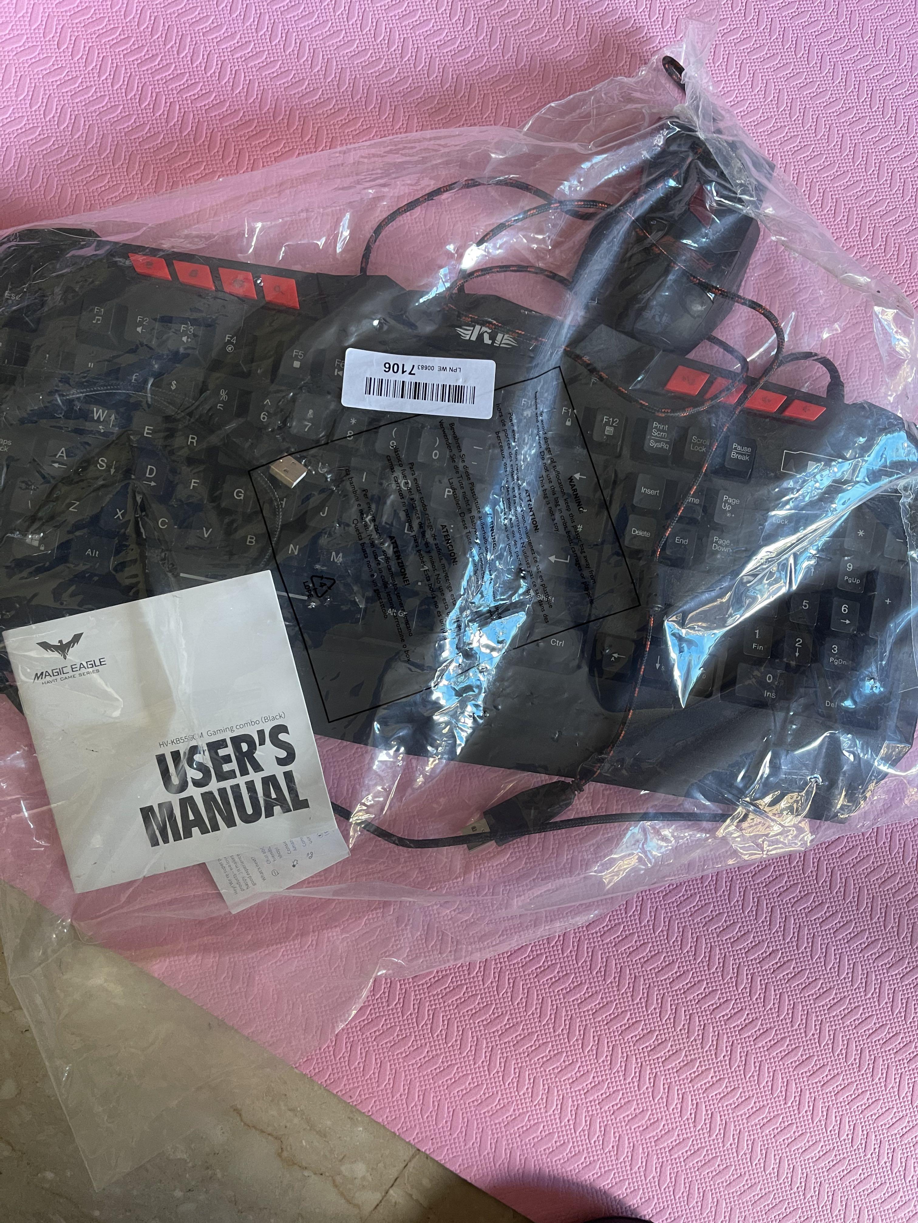 Magic eagle Gaming Keyboard and mouse hv-kb558cm, Computers & Tech ...